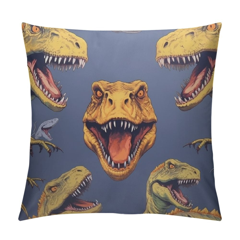 Nawypu Throw Pillow Cover A Group of Tyrannosaurus rex Print Decorative ...