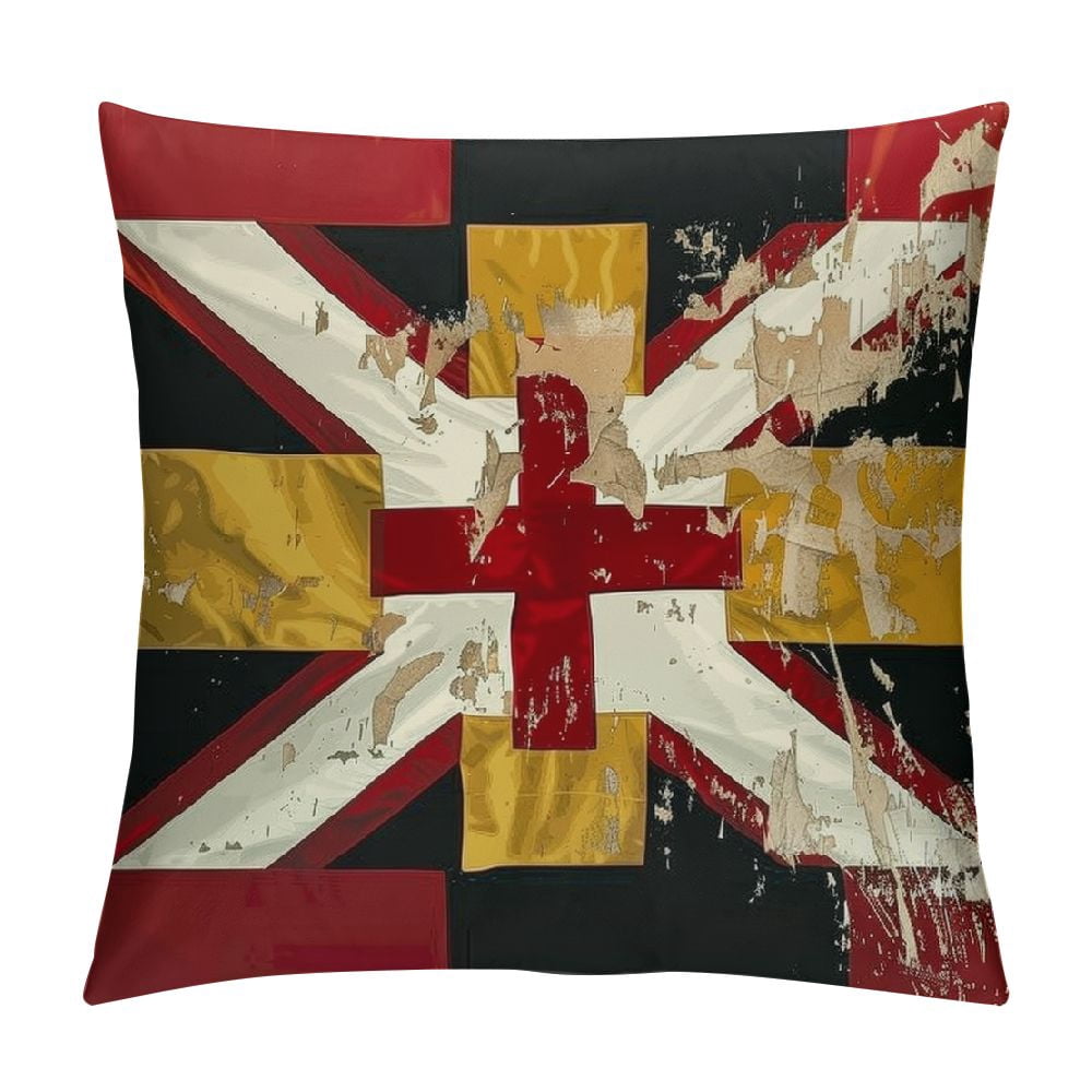 Nawypu Throw Pillow Cover Maryland State Flag Modern Geometric Art ...