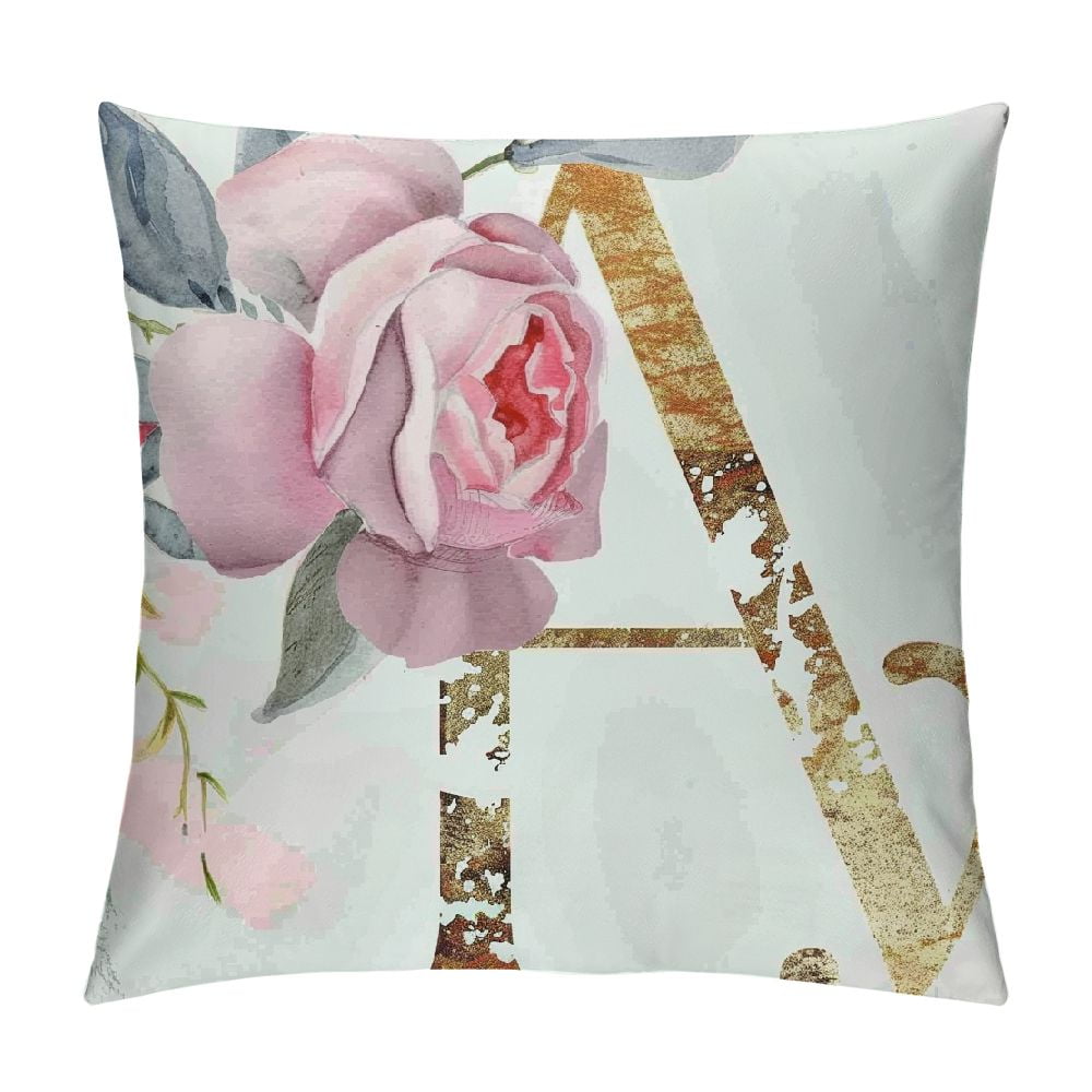 Nawypu Throw Pillow Covers Alphabet Decorative Pillow Cases ABC Letter ...
