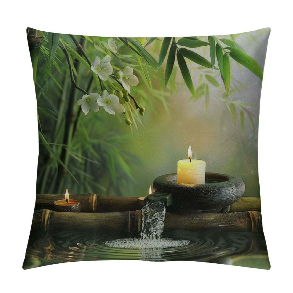 Nawypu Throw Pillows for Bed Spa Decor Throw Pillow Cover Cushion Case ...