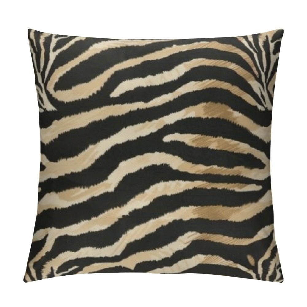 Nawypu Tiger Texture Print Throw Pillow Covers Animal Skin Pattern ...