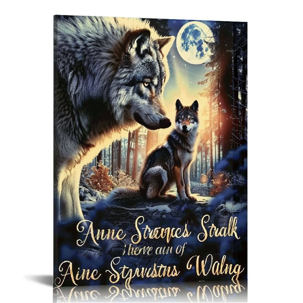 Nawypu To My Amazing Granddaughter Wolf Canvas From Grandma Nana Moon ...