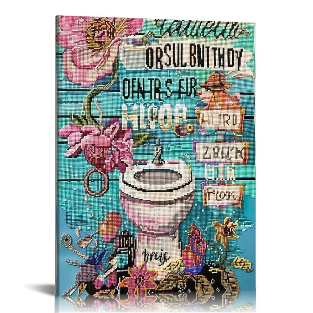 Awypu Toilet Rules Sign For Bathroom Vintage Bathroom Decor Sea Turtle ...