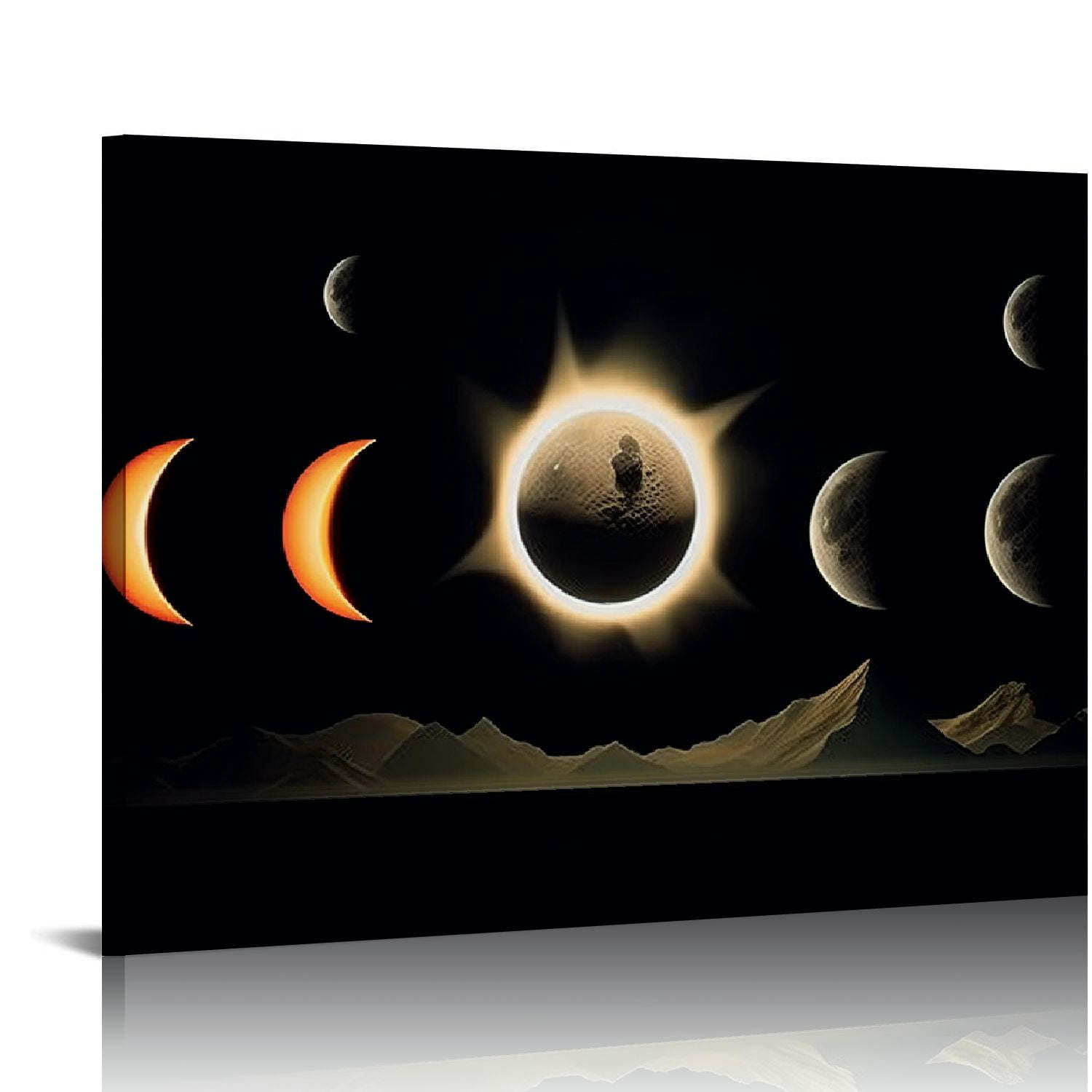 Nawypu Total Solar Eclipse Various Stages Lunar Eclipse Picture Posters