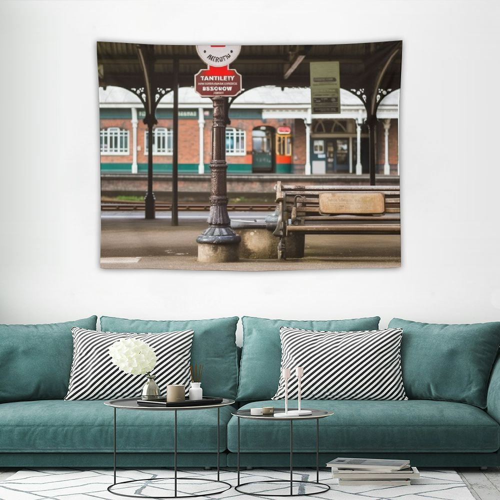 Nawypu Train Station Backdrops Nostalgic Railway Platform Old Brick ...