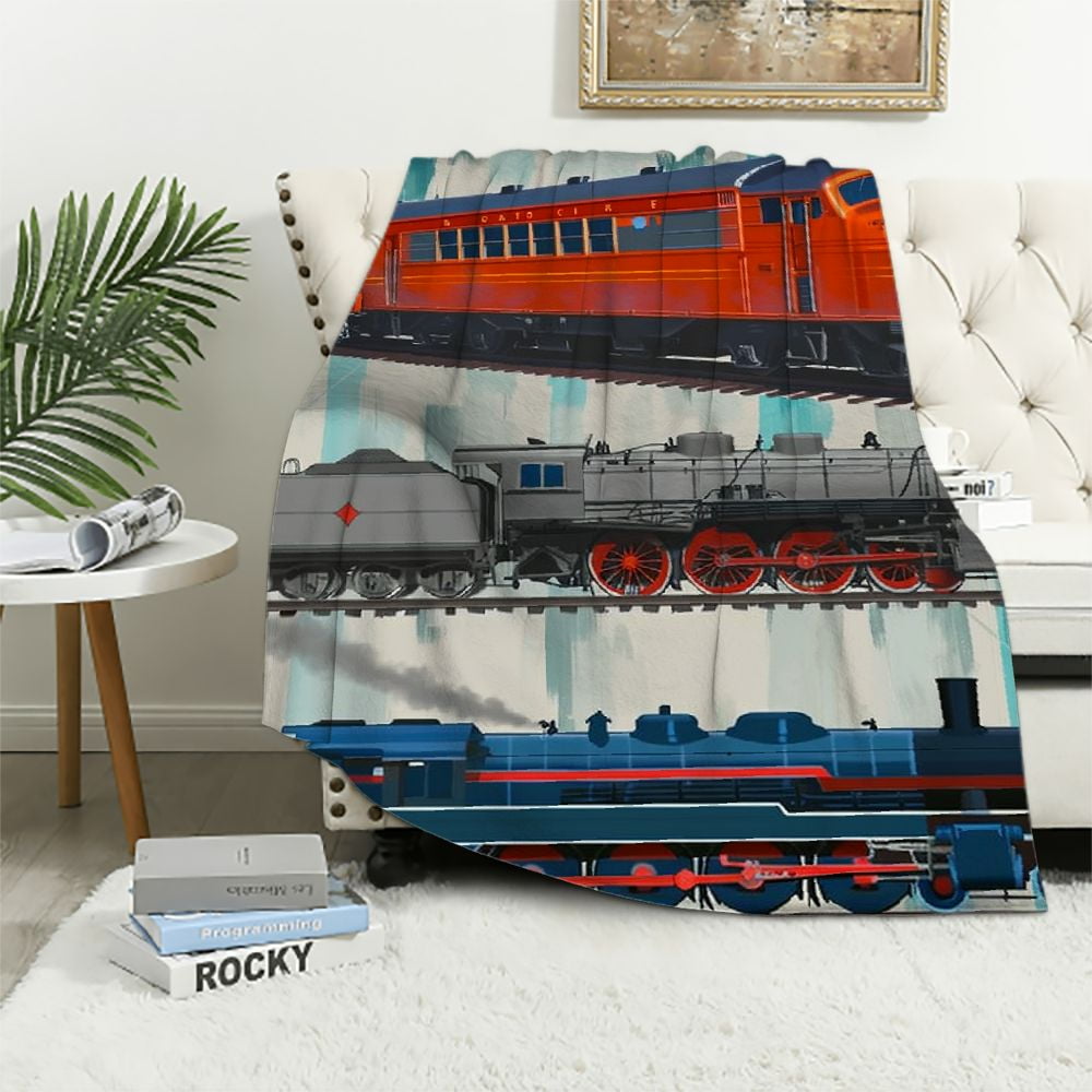 Nawypu Train Throw Blanket The Evolution of Trains from Ancient Times ...