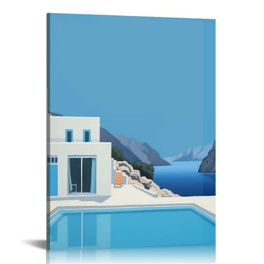 RUIYC Travel Pictures For Wall - Greece Art, Travel Posters Europe ...