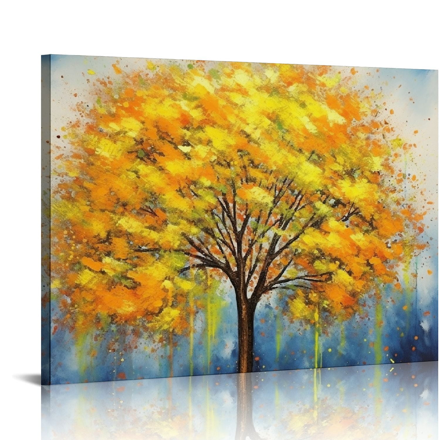 Nawypu Tree Wall Art Love Heart Shaped Tree of Life Picture Painting ...