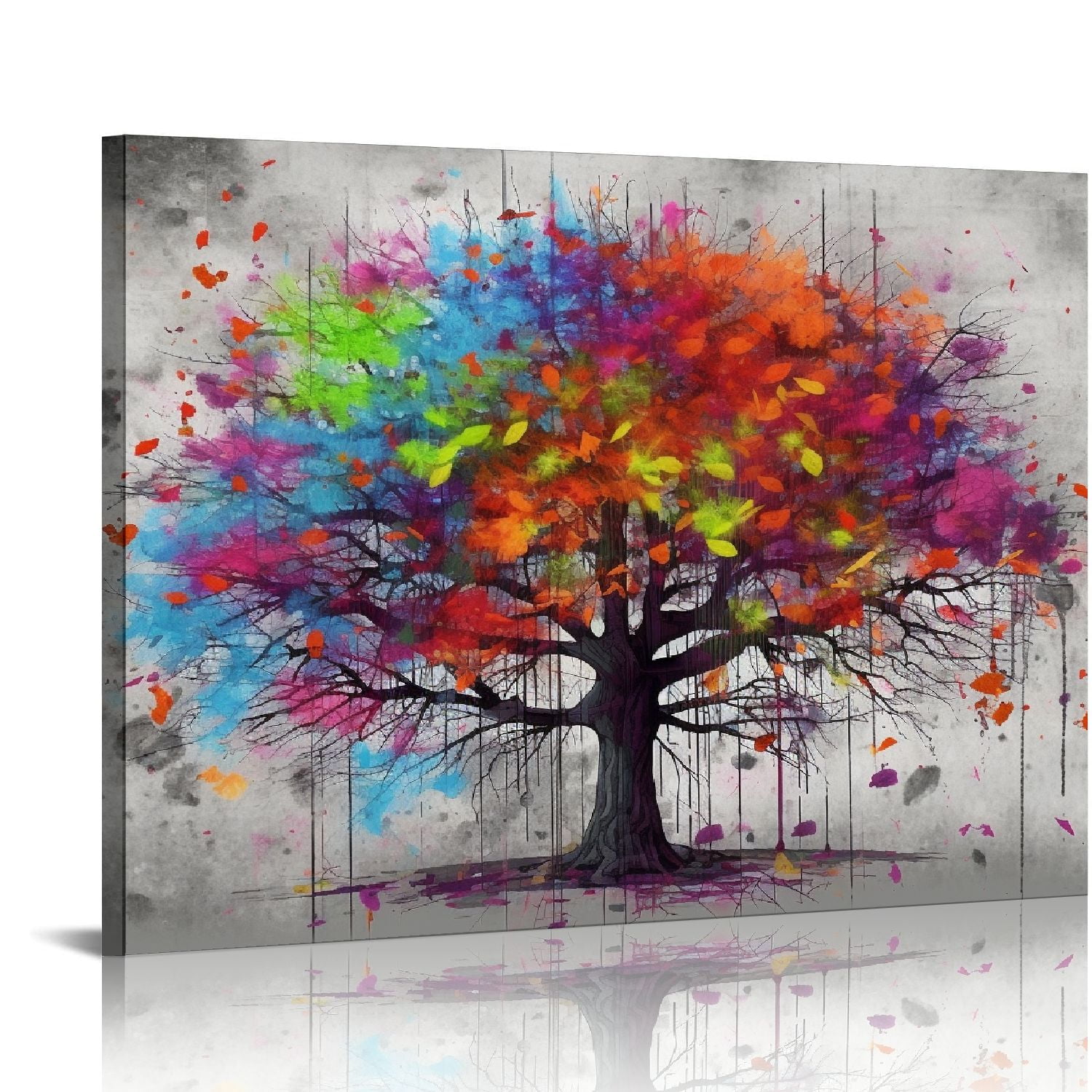 Nawypu Tree of Life- Forest- Abstract Canvas Wall Art for Living Room ...