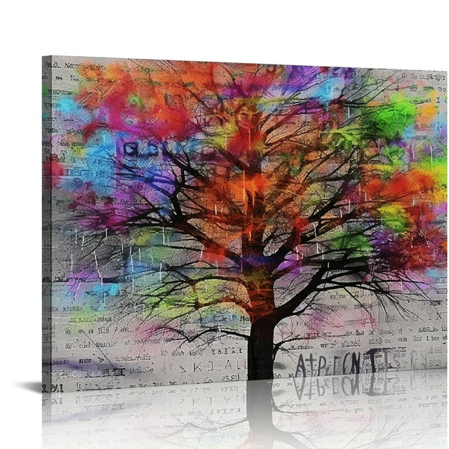 Nawypu Tree of Life- Forest- Abstract Canvas Wall Art for Living Room ...