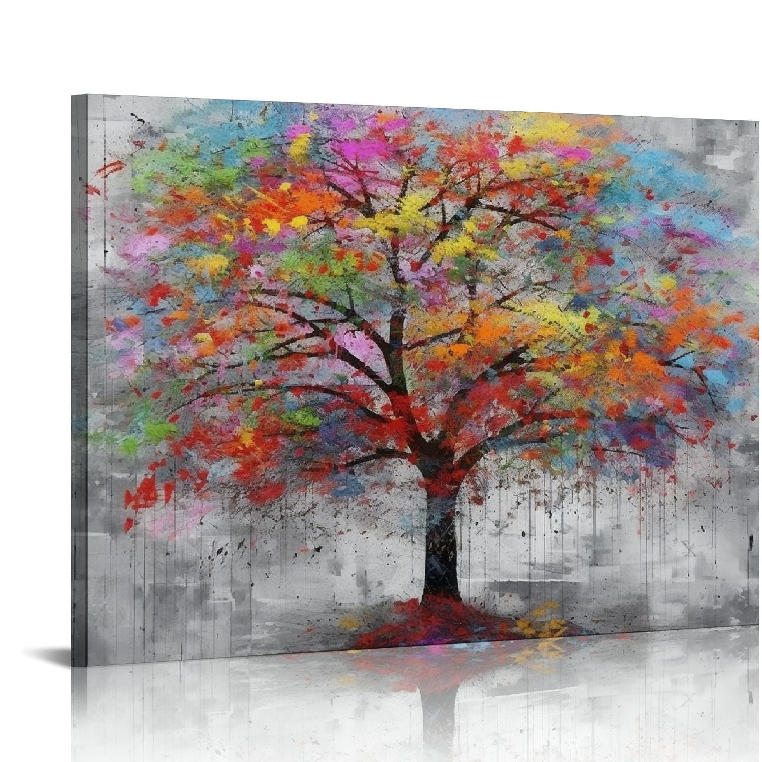 Nawypu Tree of Life- Forest- Abstract Canvas Wall Art for Living Room ...
