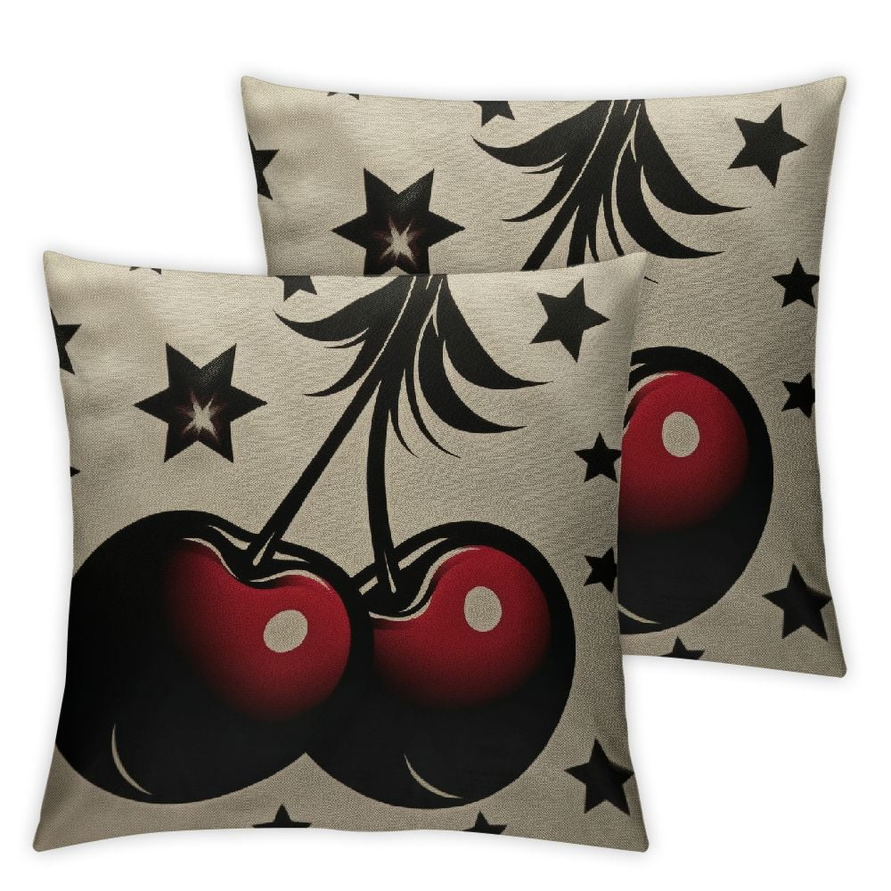 Nawypu Trendy Retro Cherry Funky Throw Pillow Covers Room Decor