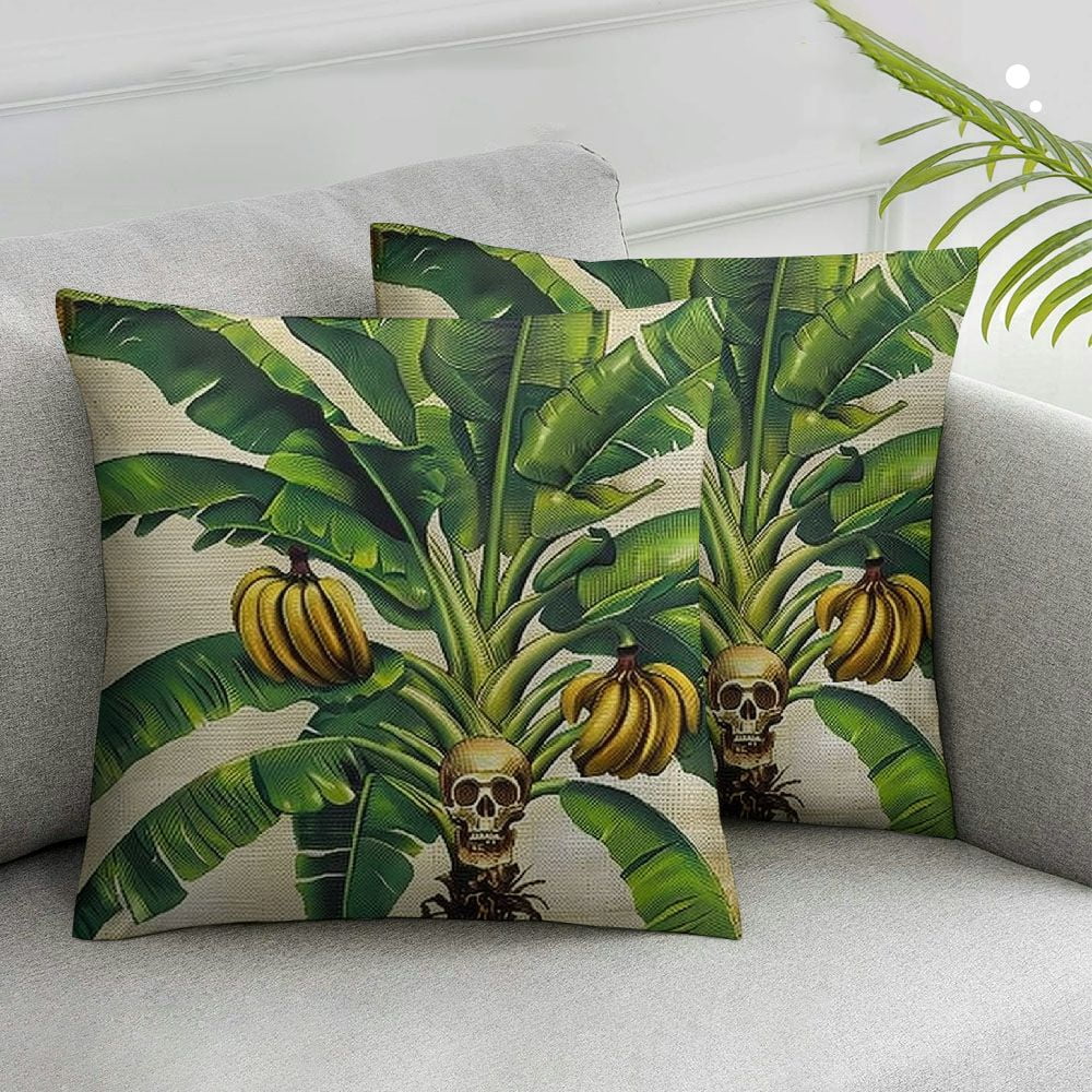 Nawypu Tropical Palm Tree Throw Pillow Covers Vintage Green Decorative