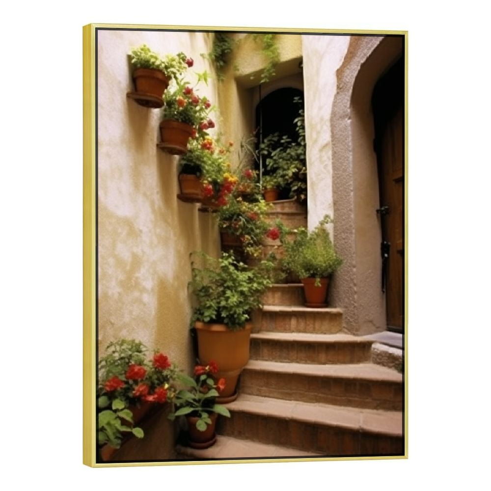 Nawypu Tuscan Staircase, Italy Canvas Wall Art Print, Artwork - Walmart.com