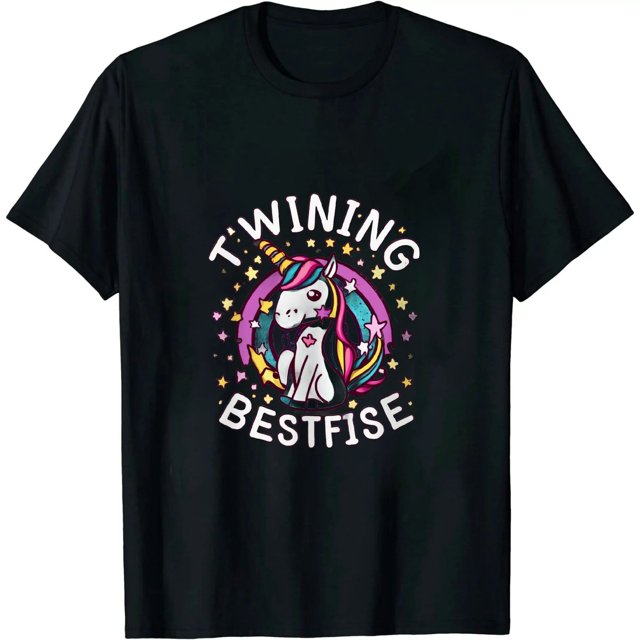 Nawypu Twinning Unicorn Bestie Spirit Week Twin Day Best Friend T-Shirt ...