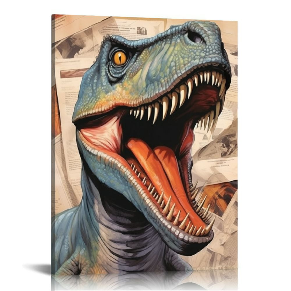 Nawypu Tyrannosaurus Rex Kids Dinosaur Boys Room Wall Art Poster Unique ...