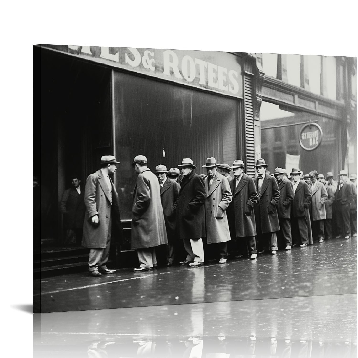 Nawypu Unemployed Men Queued Outside A Great Depression Soup Kitchen ...