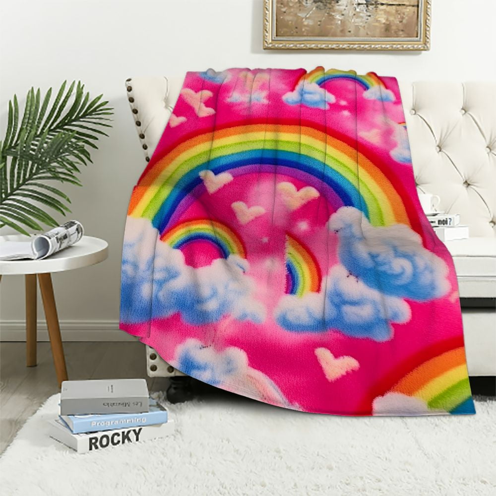 Nawypu Unicorns Rainbow Blanket for Girls, Unicorns Gifts for Girls ...