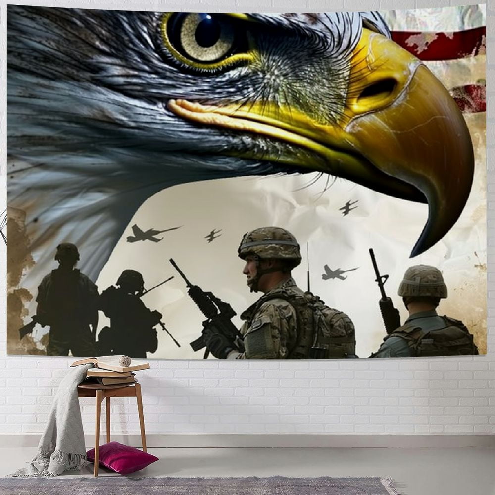 Nawypu United States USA Flag Tapestry Wall Hanging, American Military ...