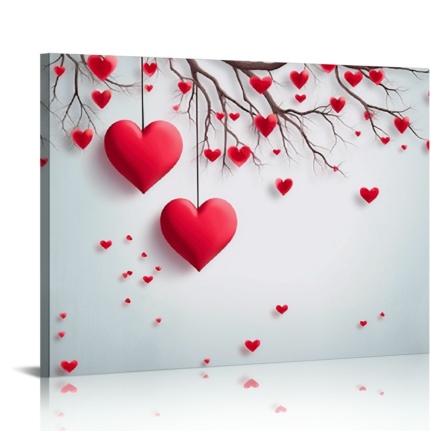 Nawypu Valentine Canvas Wall Art for Living Room Love Tree Wall Decor ...