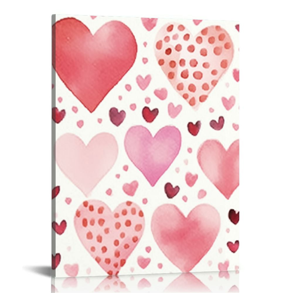 Nawypu Valentine's Day Wall Art Prints Pink Heart Love Posters Sweet ...