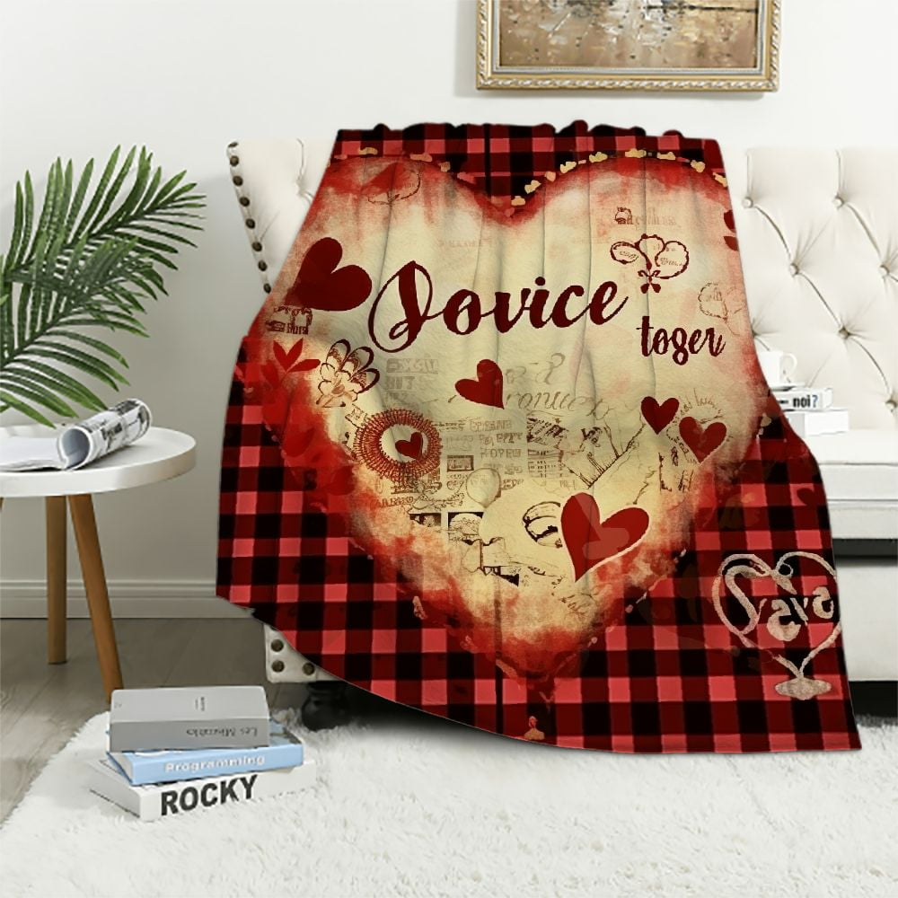 Nawypu Valentines Day Throw Blanket Cupid Red Love Heart Blanket for ...