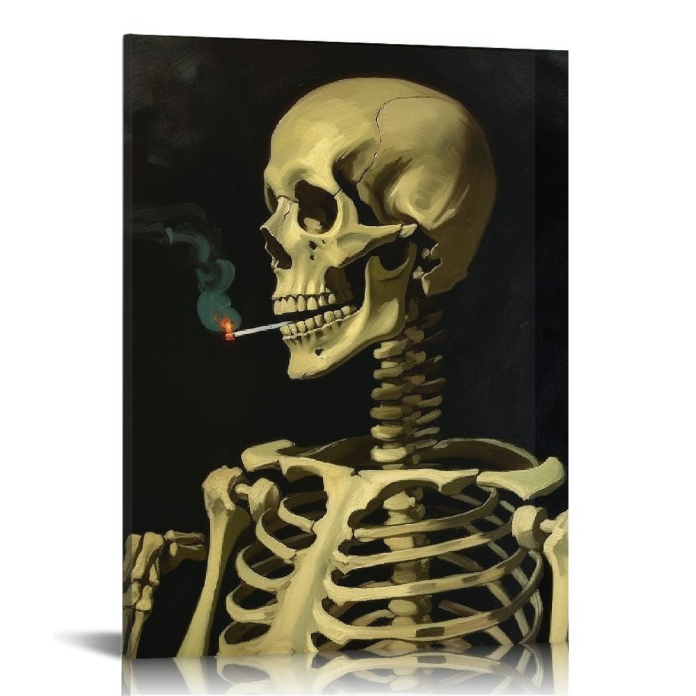 Nawypu Van Gogh Skull of A Skeleton Poster Decorative Painting Canvas Wall Art Living Room ...