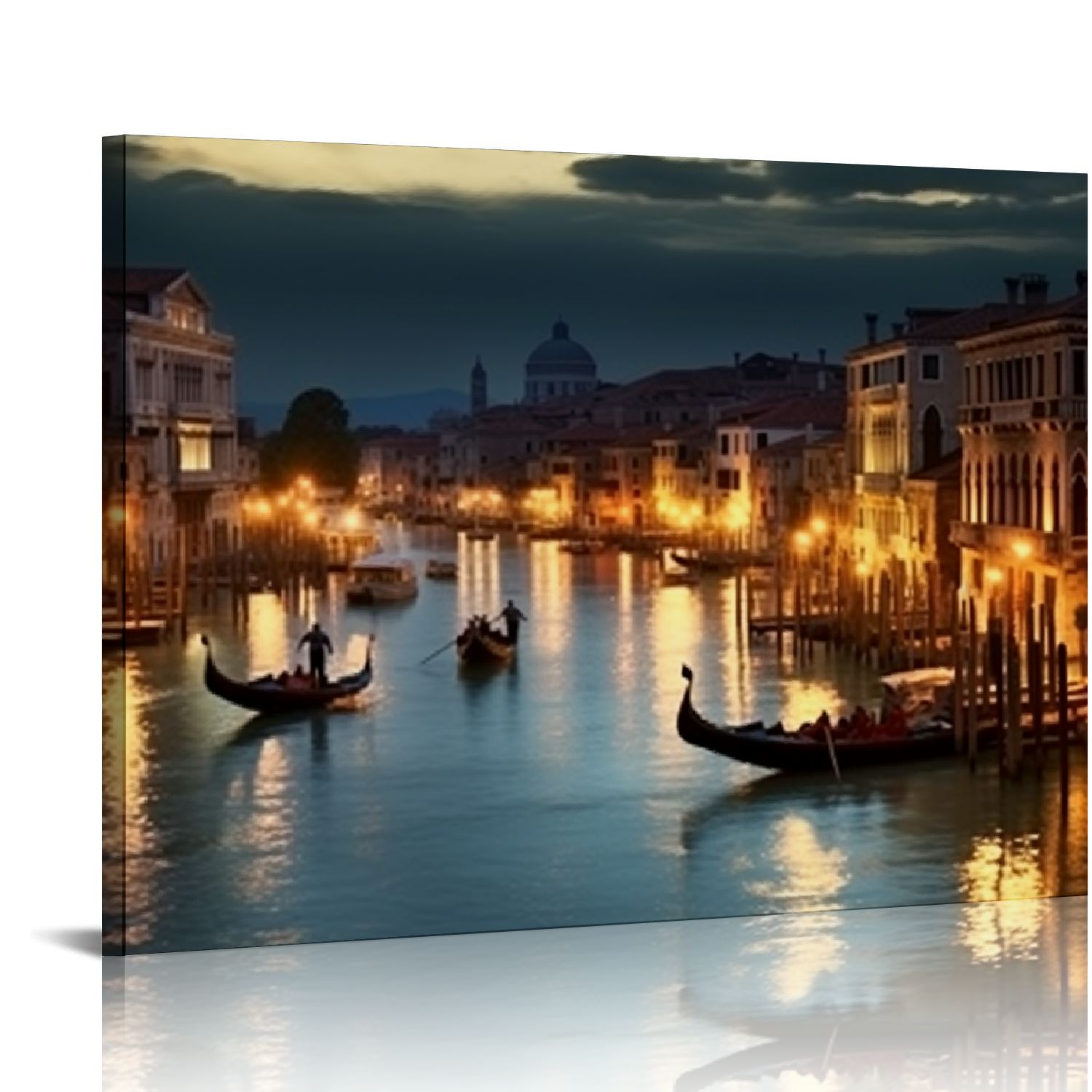 Nawypu Venice Night Giclee Canvas Prints Wall Art Italy City Skyline ...