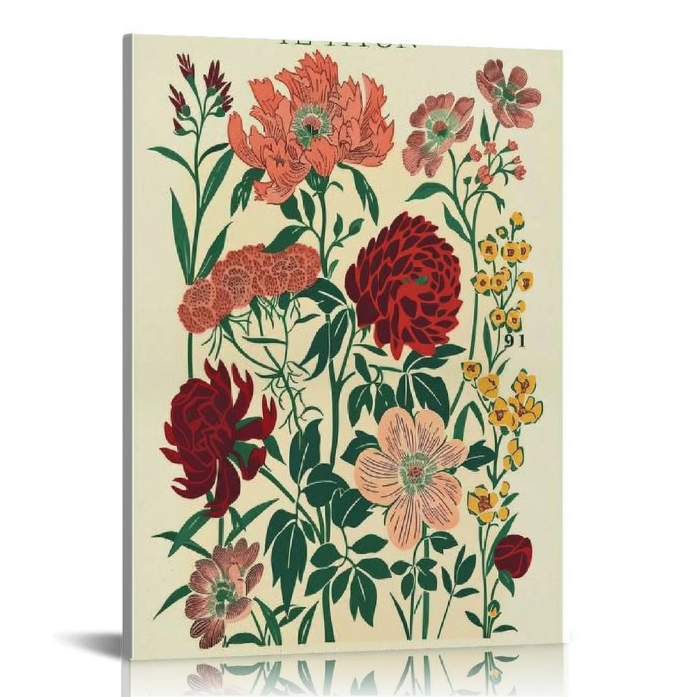 Nawypu Vermont State Flower Art Print, Red Clover Poster Decorative ...