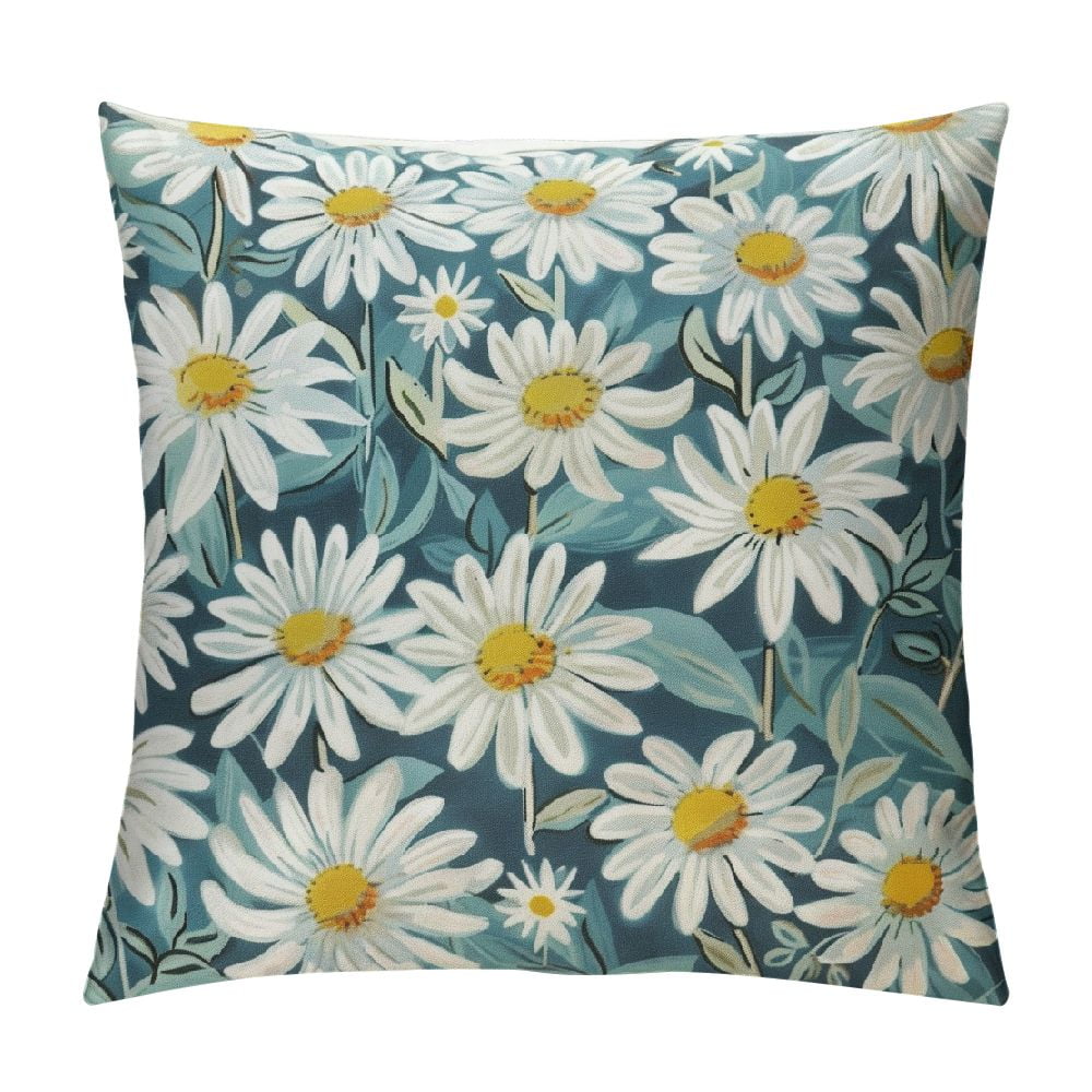 Nawypu Vibrant Daisy Summer Decoration Pillowcase, Farmhouse Garden ...