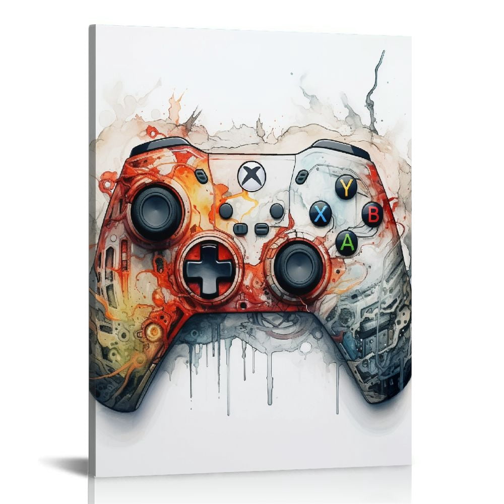 Nawypu Video Game Art Print-Colorful Gaming Themed Canvas Wall Art ...