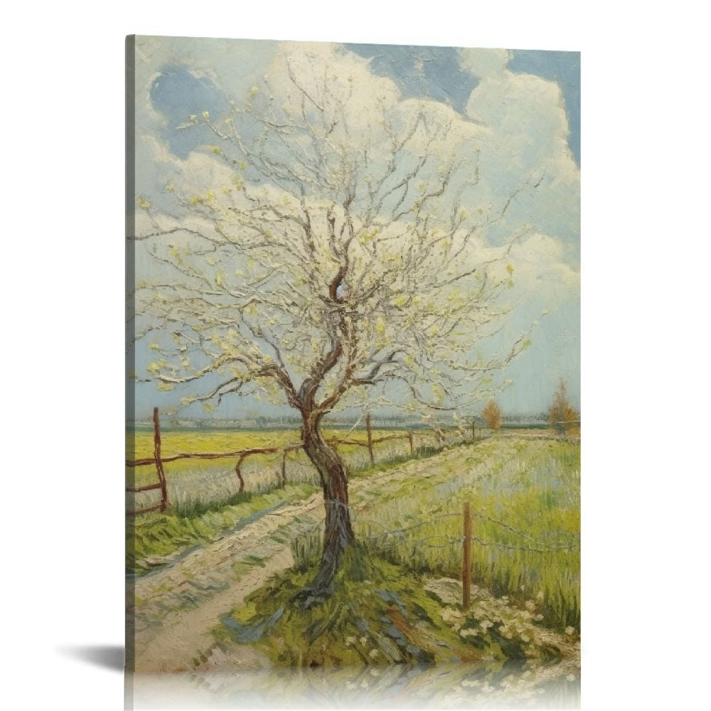 Awypu Vincent Van Gogh Canvas Wall Art - Peach Tree in Blossom poster ...