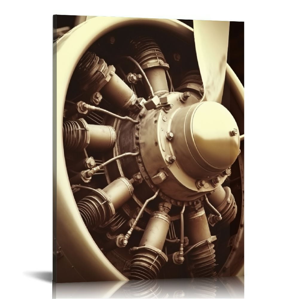 Nawypu Vintage Airplane Art Canvas Wall Decor Retro Plane with ...