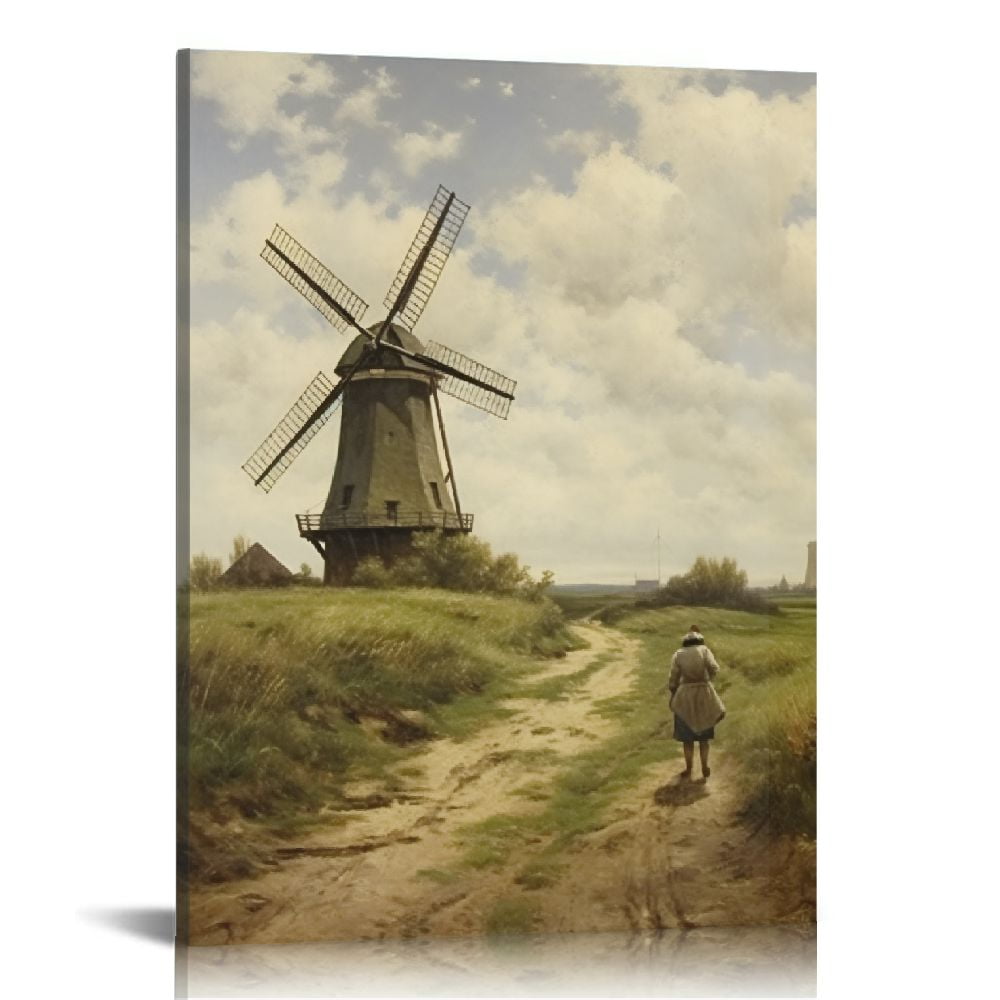 Nawypu Vintage Farmhouse Wall Art, French Country Landscape Art Prints ...