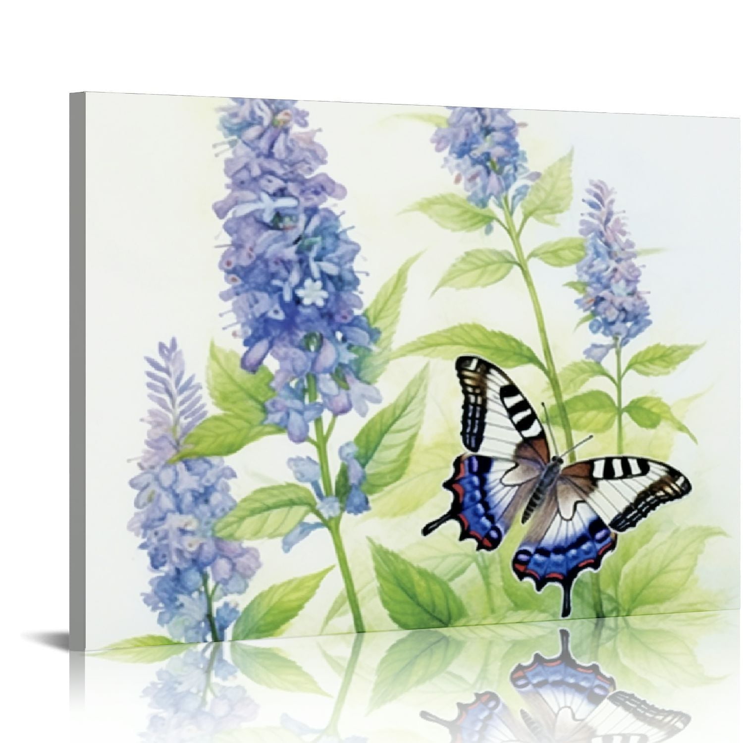 Nawypu Vintage Floral Wall Art,Purple and Blue Flower Poster with ...