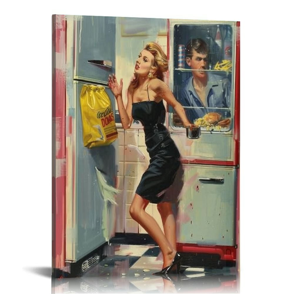 Nawypu Vintage Poster Spoof Poster Wall Art Deco Canvas Printed Poster ...