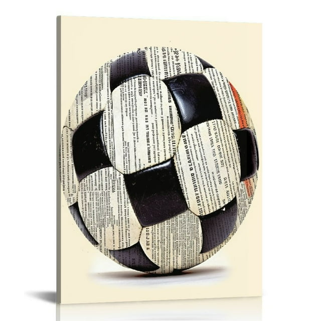 Nawypu Vintage Soccer Ball and Shoes Upcycled Dictionary Wall Art Print ...
