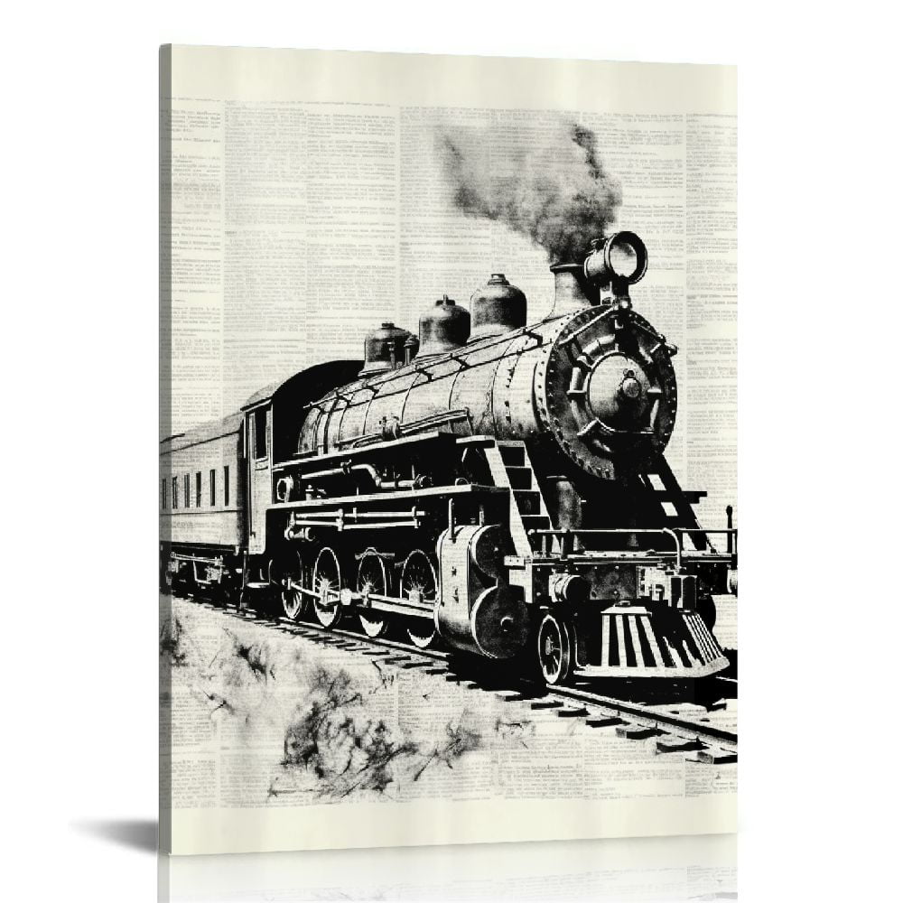 Nawypu Vintage Steam Train Locomotive Transport Railroad Railway Trip ...