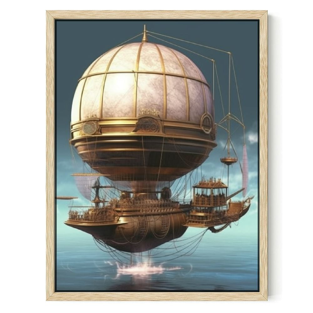 Nawypu Vintage Steampunk Airship Personalized Hanging Picture Frames ...