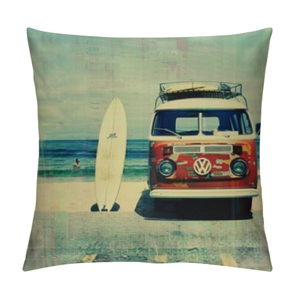 Nawypu Vintage Summer Ocean Beach Relax Decorative Throw Pillow Covers ...