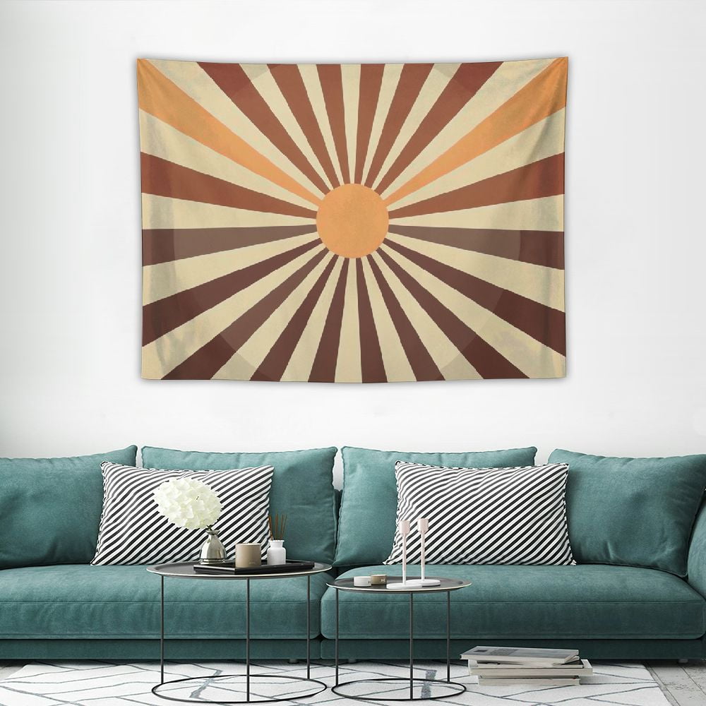 Nawypu Vintage Sun Tapestry Boho Wall Hanging Retro 70s Rainbow ...