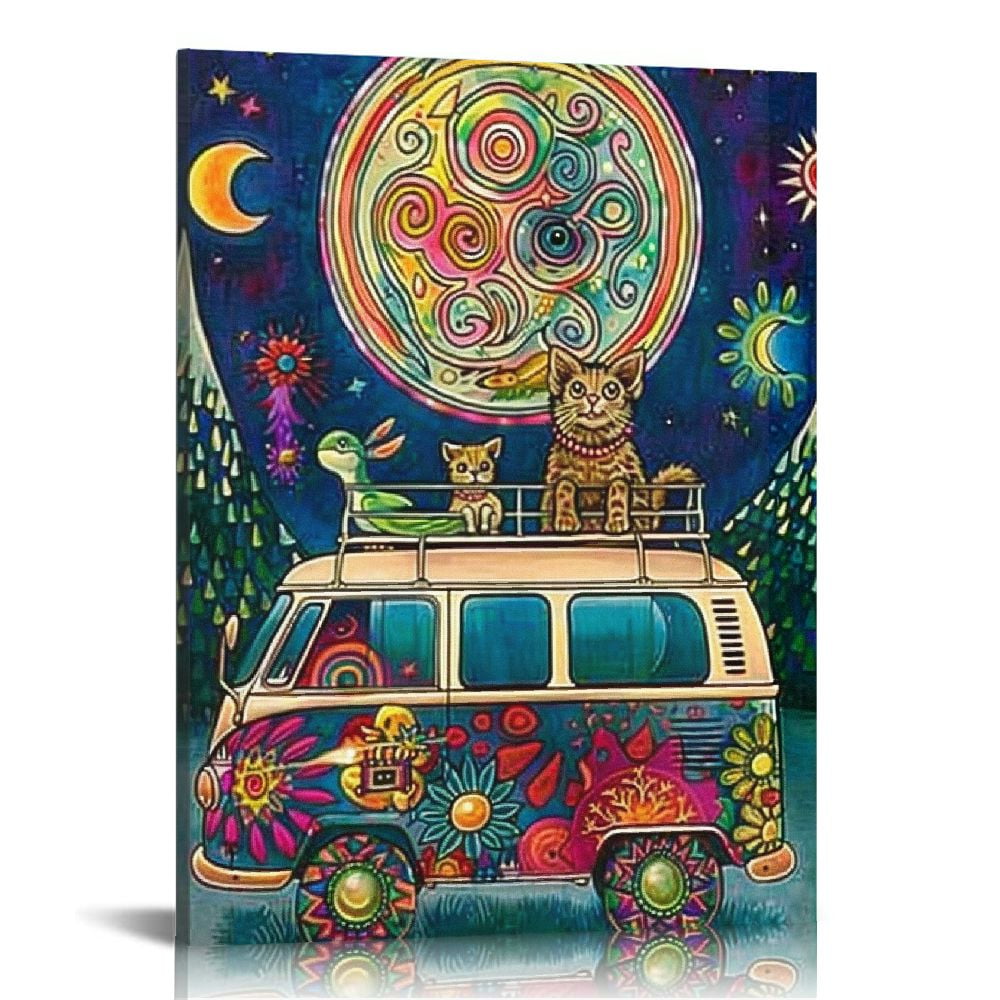 TIAOTIAOHOU Vintage Tin Sign Hippie Room Decor - Hippie is Be Vintage ...