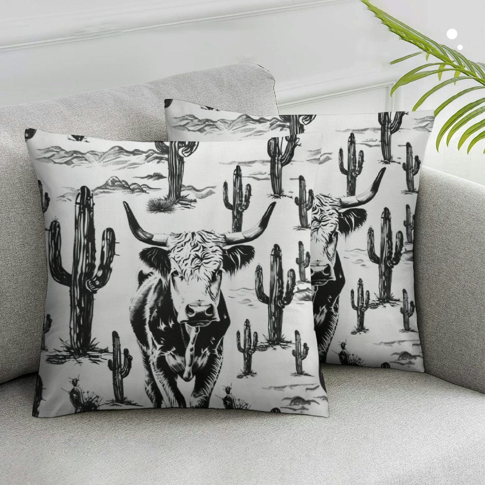 Nawypu Vintage Western Highland Cow Pillow Covers, Highland Cow Gifts ...