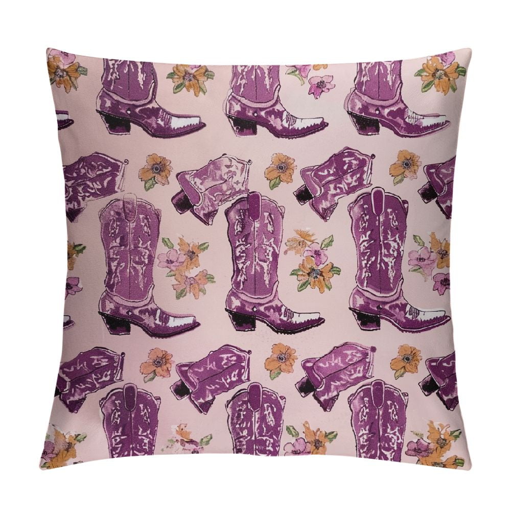 JEUXUS Vintage Western Pillow Covers, Western Bedroom Decor Cowgirl ...