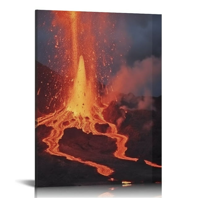 Nawypu Volcano Lava Iceland Room Aesthetics Posters Canvas Posters ...