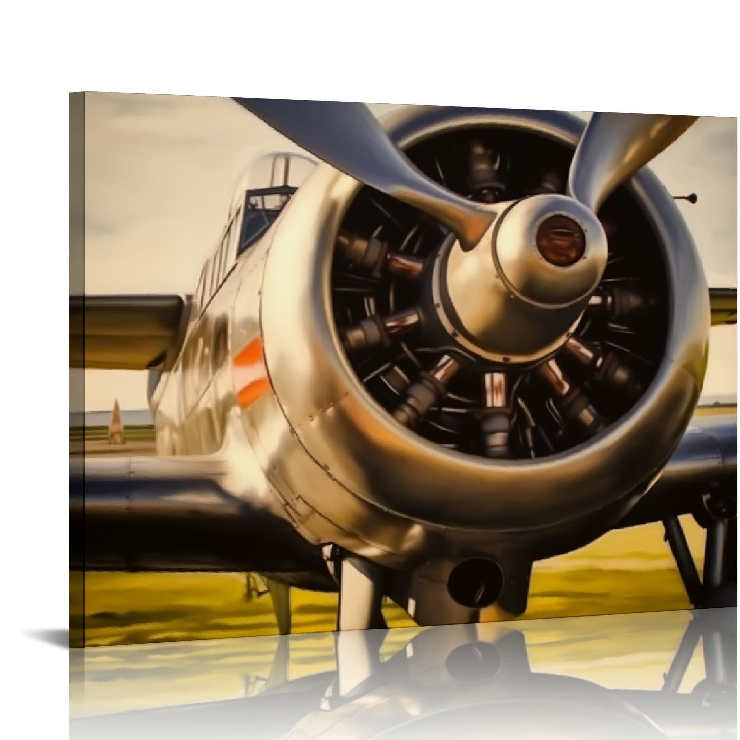 Nawypu WW2 Decor Airplane Canvas Wall Art - 4 Piece Set of Aviation ...