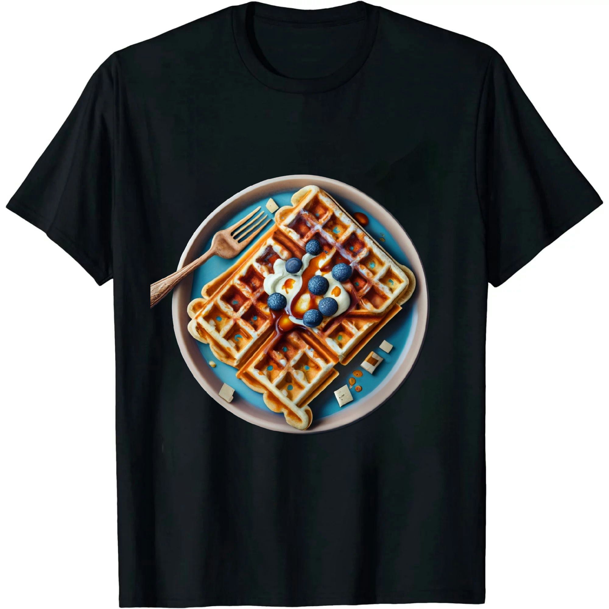 Nawypu Waffles T-shirt Matching for Couples and Best Friends - Walmart.com