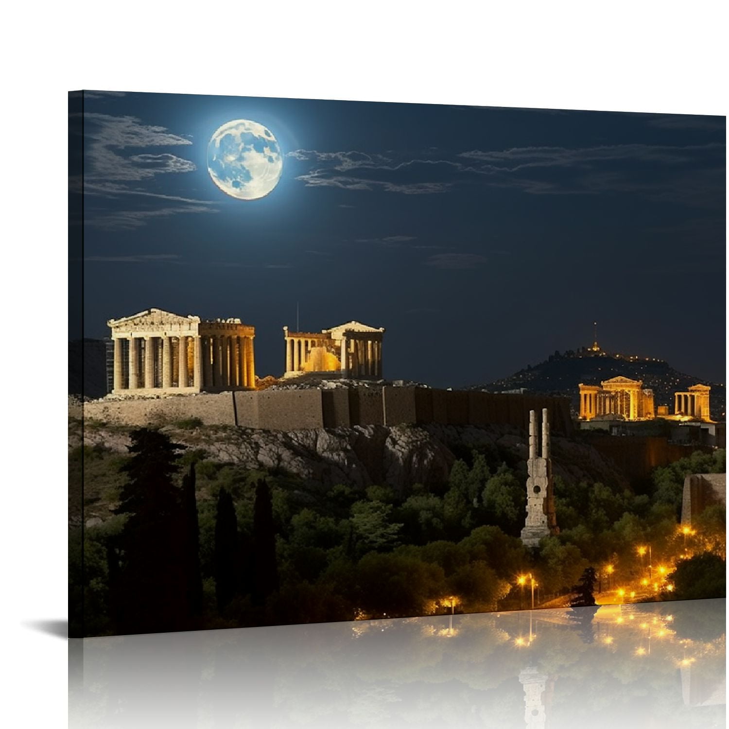 Nawypu Wall Art Acropolis Of Athens Poster Canvas Pictures Decor Prints ...