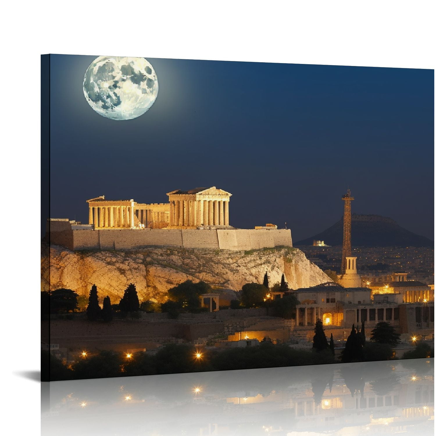 Nawypu Wall Art Acropolis Of Athens Poster Canvas Pictures Decor Prints Printing For Living room ...