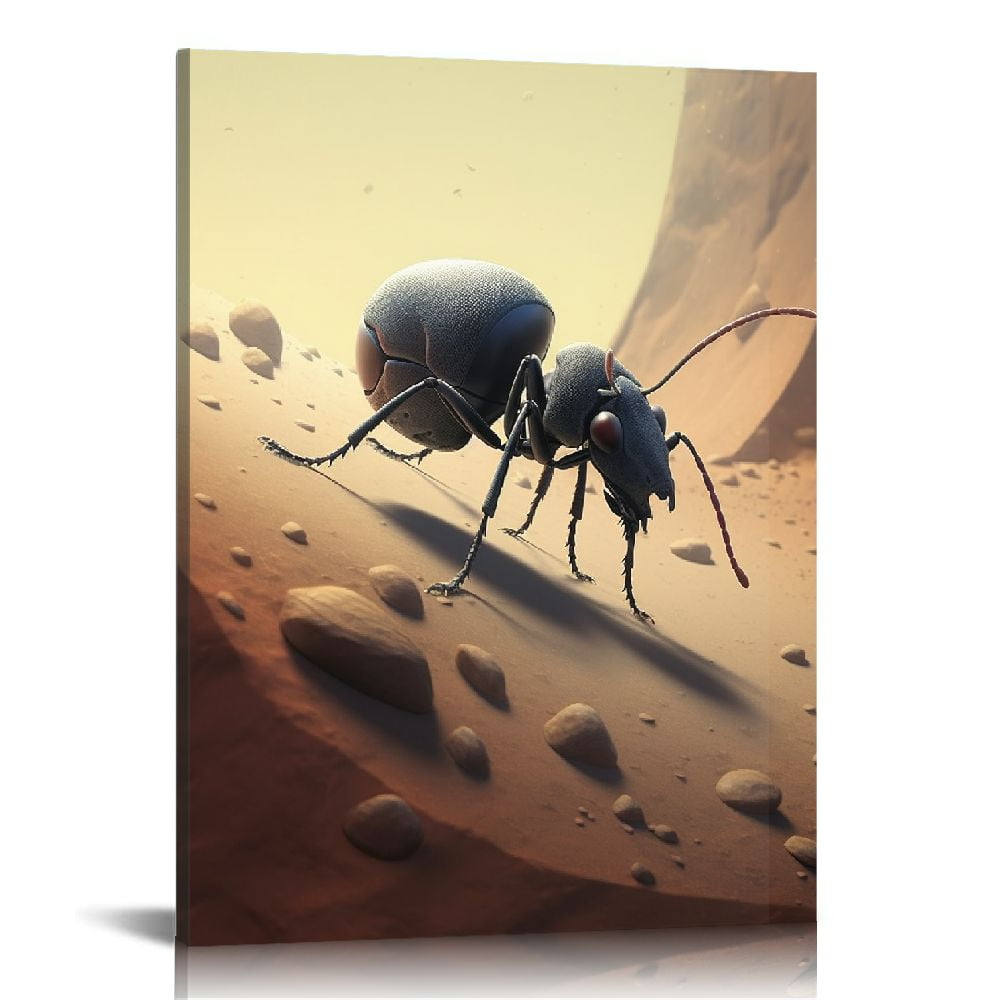 Nawypu Wall Art Animal Canvas Print Paintings Black Ant Picture for ...